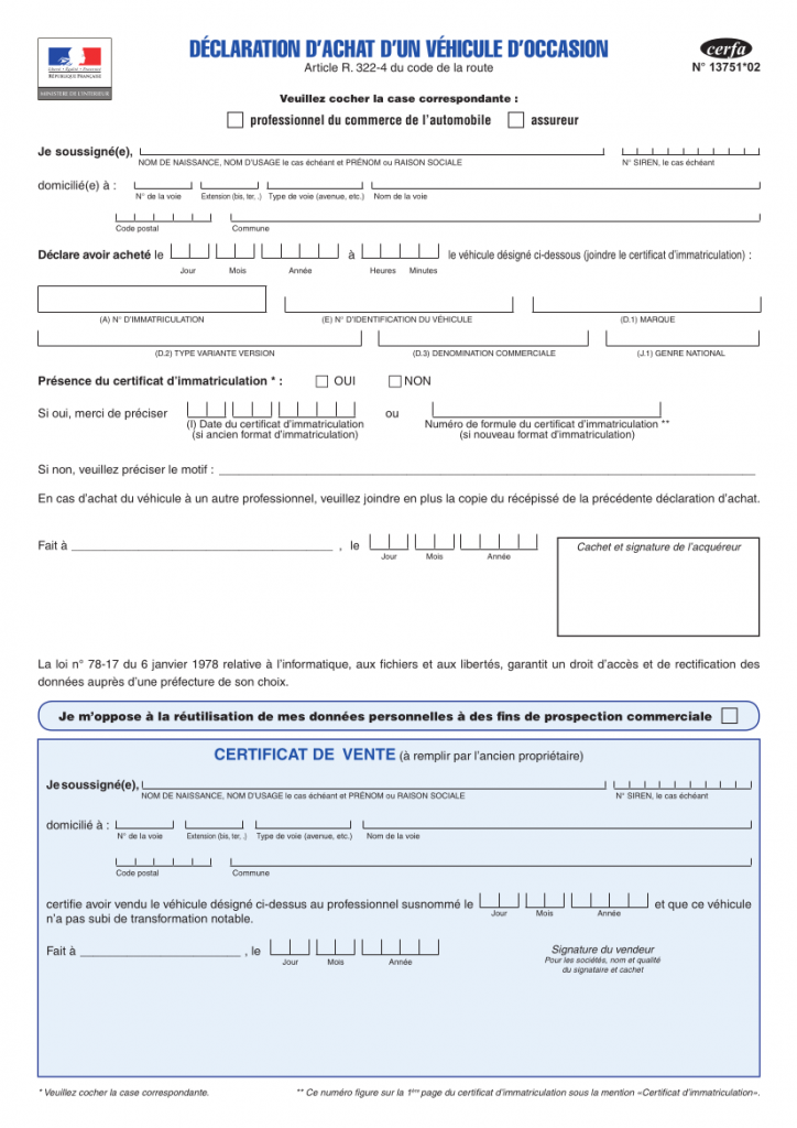 Cerfa 13751*02 - Comment le remplir - Par qui