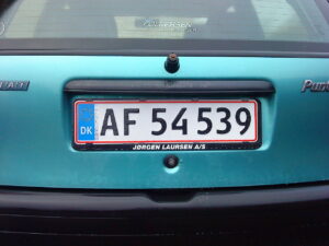 Denmark license plate: look, how to read it, lookup